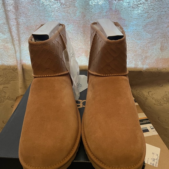 UGG | Shoes | Ugg Mens Classic Mini Ii Ugg Print Chestnut Boots | Poshmark